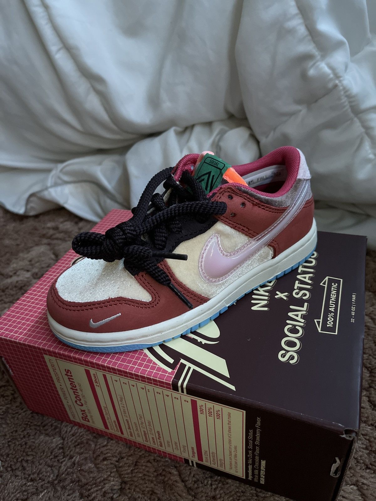 Nike × Social Status Size 12C social status x nike chocolate milk dunks ...