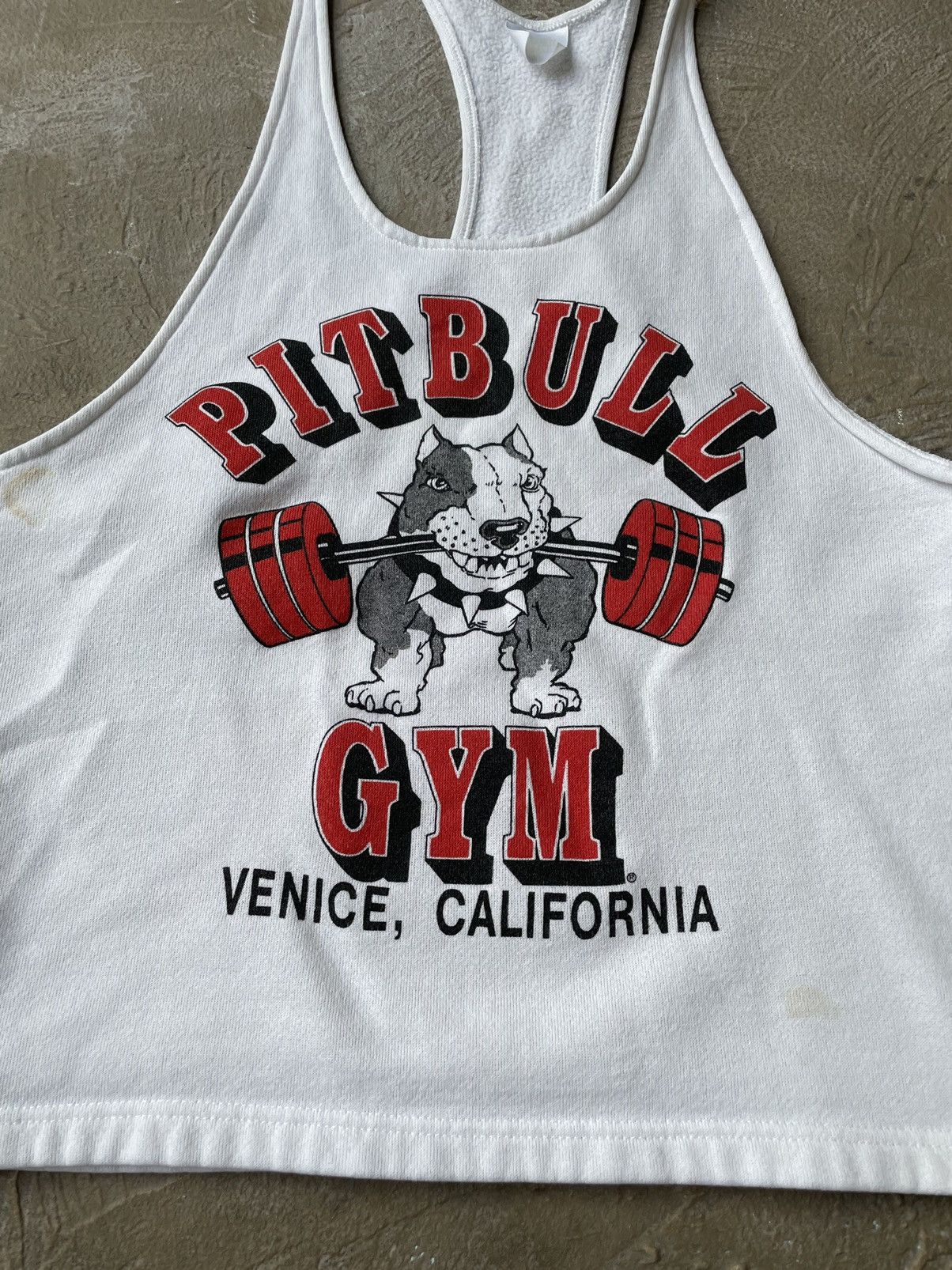 Streetwear × Vintage Vtg 80s 90s Pitbull Gym Venice Beach Sweat Tank Top | Grailed