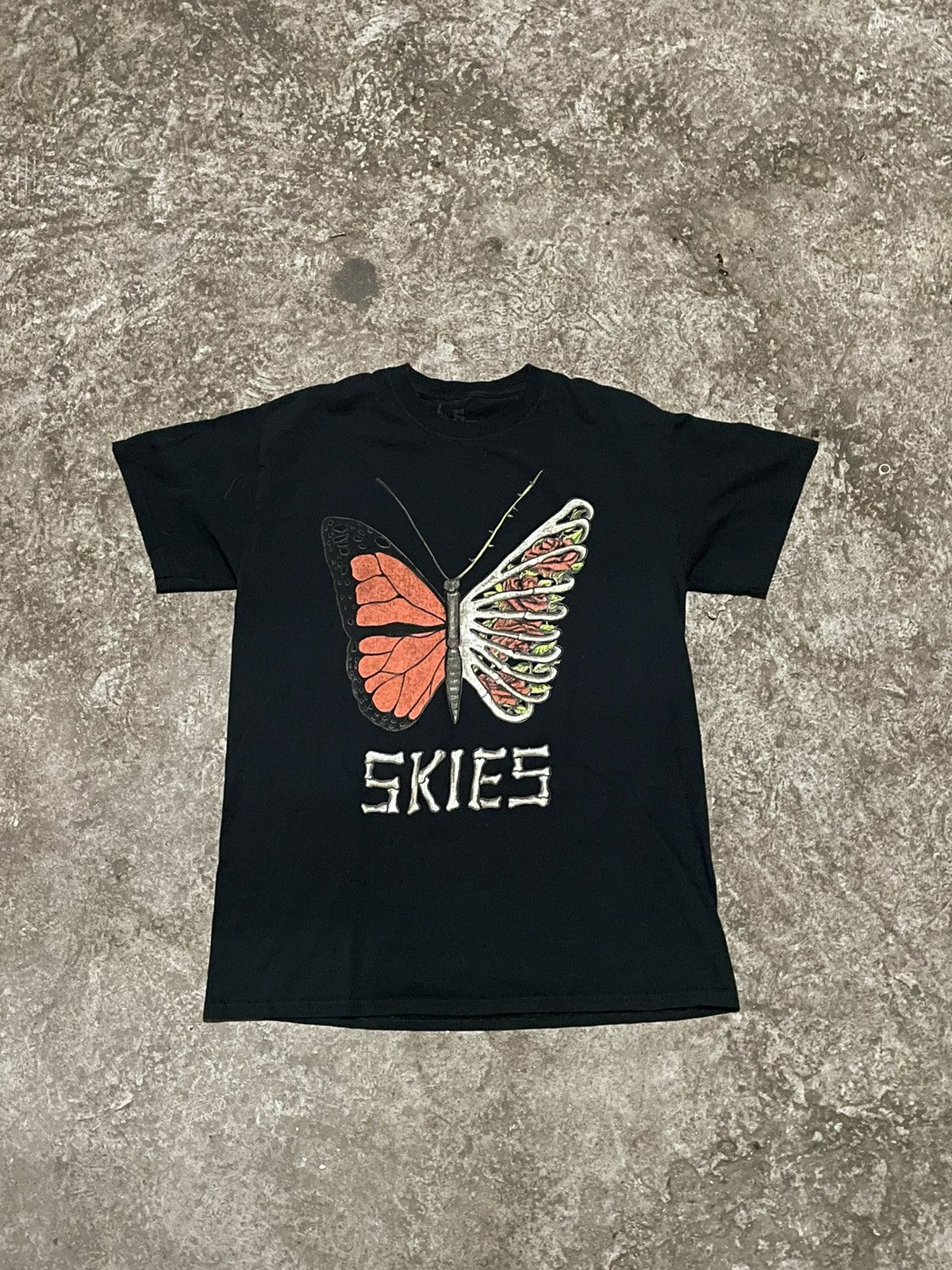 Tour Tee Lil Skies Butterfly Rib Cage Tee | Grailed