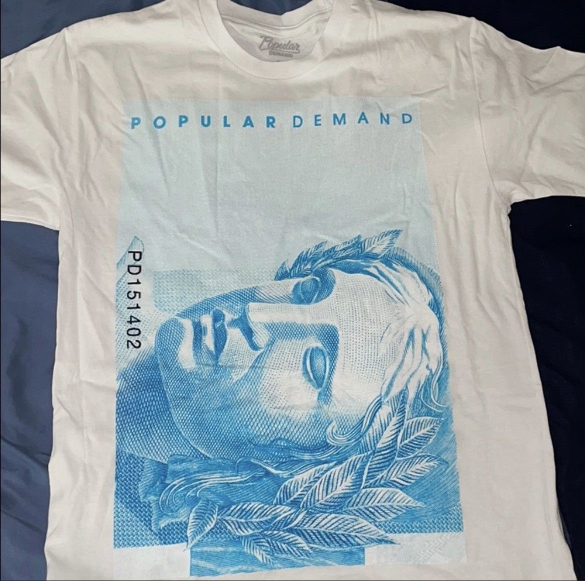 Popular Demand White and Blue Popular Demand T Shirt | Grailed
