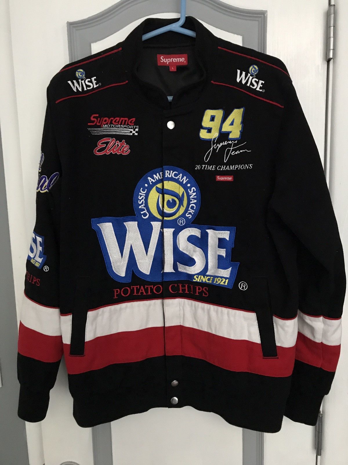 Supreme Wise Racing Jacket | Grailed