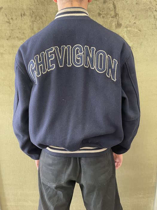 Chevignon Blue Baseball Bomber Jacket | Grailed