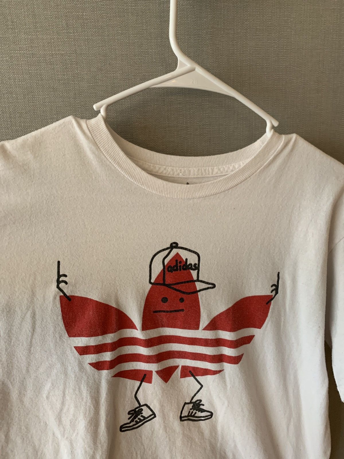Adidas × Streetwear Adidas middle finger t shirt | Grailed