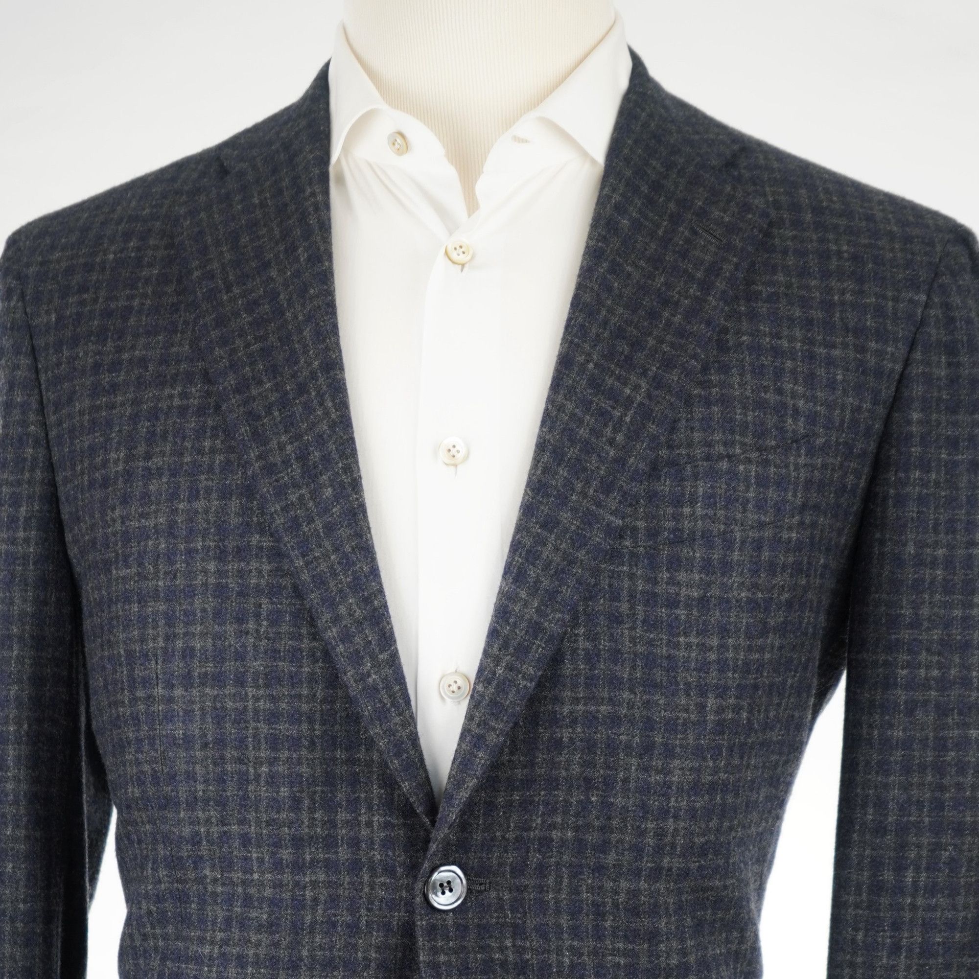 Kiton NEW $10,000 Kiton Blue Check Cashmere/Silk Men's Blazer | Grailed