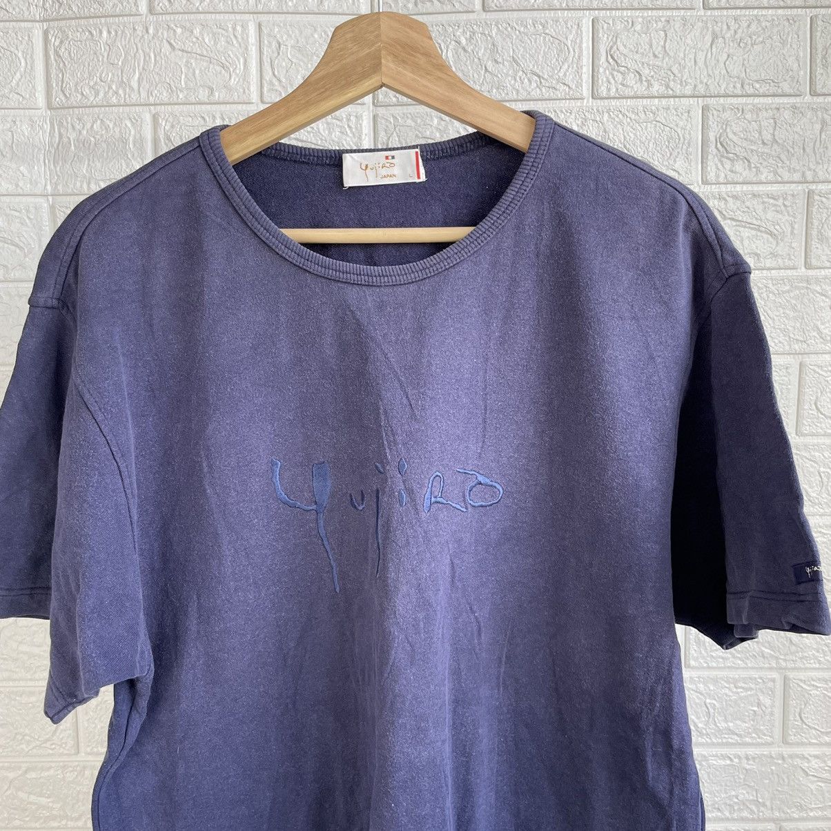 Vintage Japanese Brand Yujiro Embroidery Logo Tee | Grailed