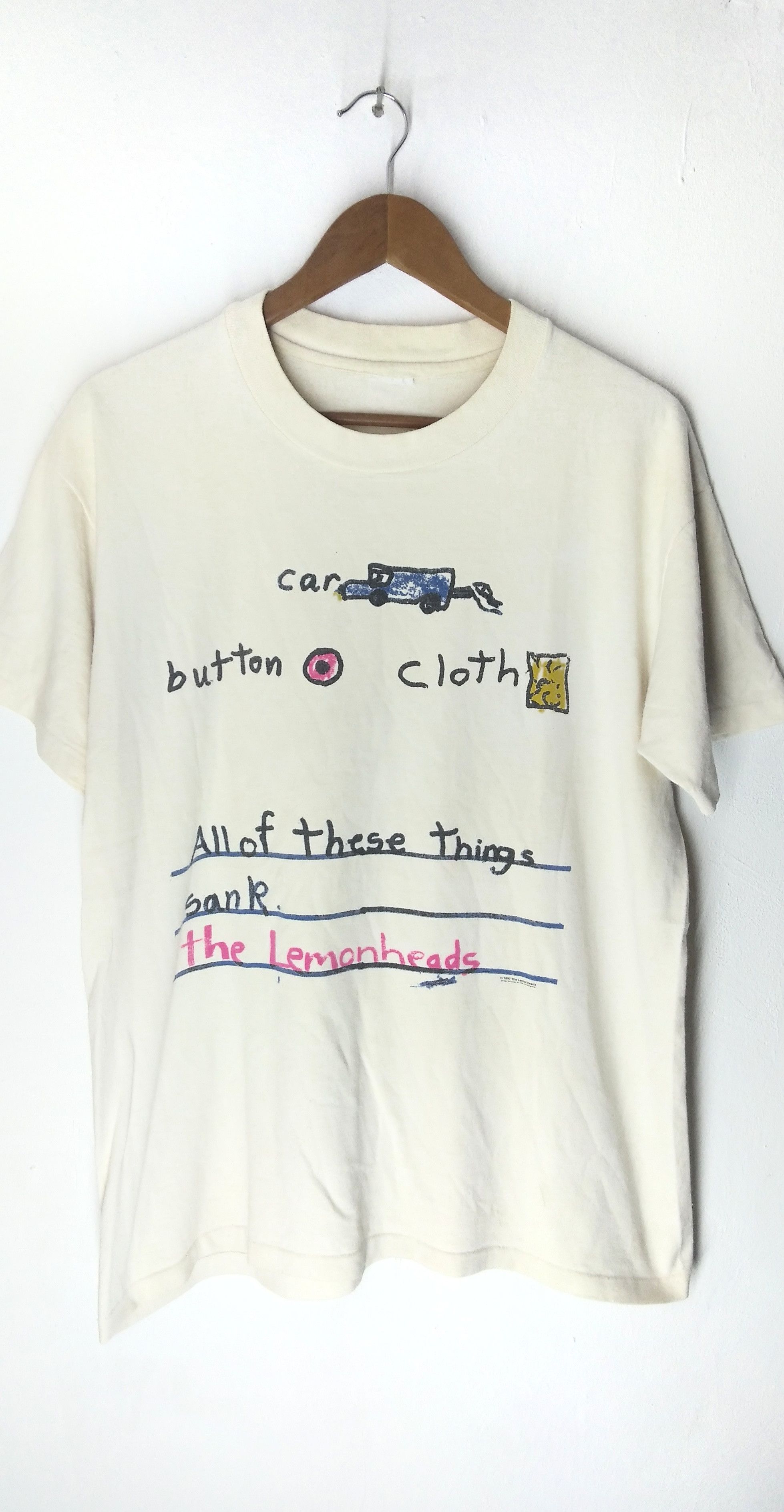 Band Tees × Vintage VINTAGE 1997 THE LEMONHEADS CAR BUTTON CLOTH TOUR t ...
