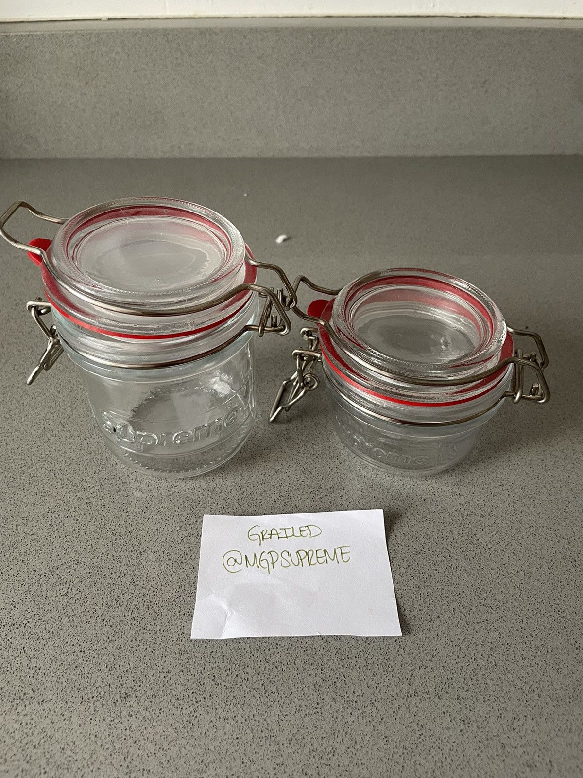 Supreme Supreme glass jar set -big and small jar | Grailed