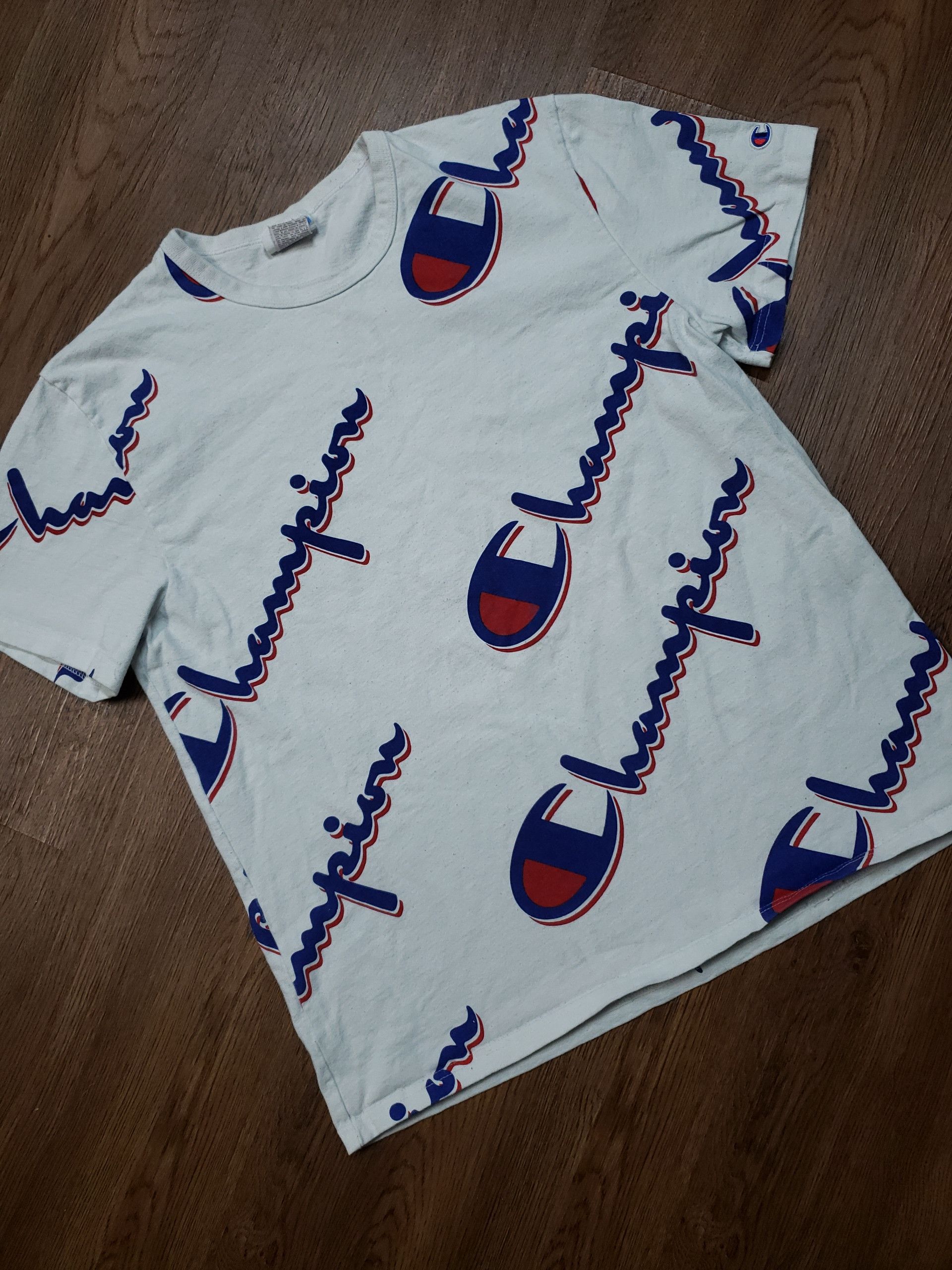 Champion × Other × Vintage Vintage Champion All Over Large Print Logo L ...