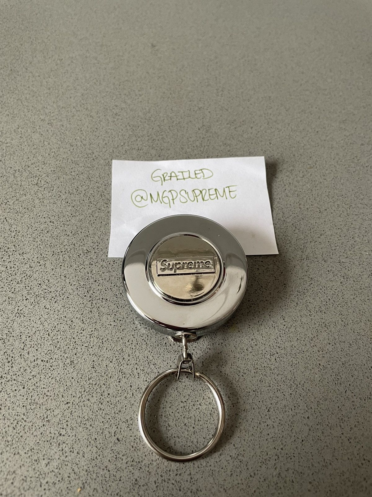 Supreme Supreme KEY-BAK Original Retractable Keychain Silver | Grailed