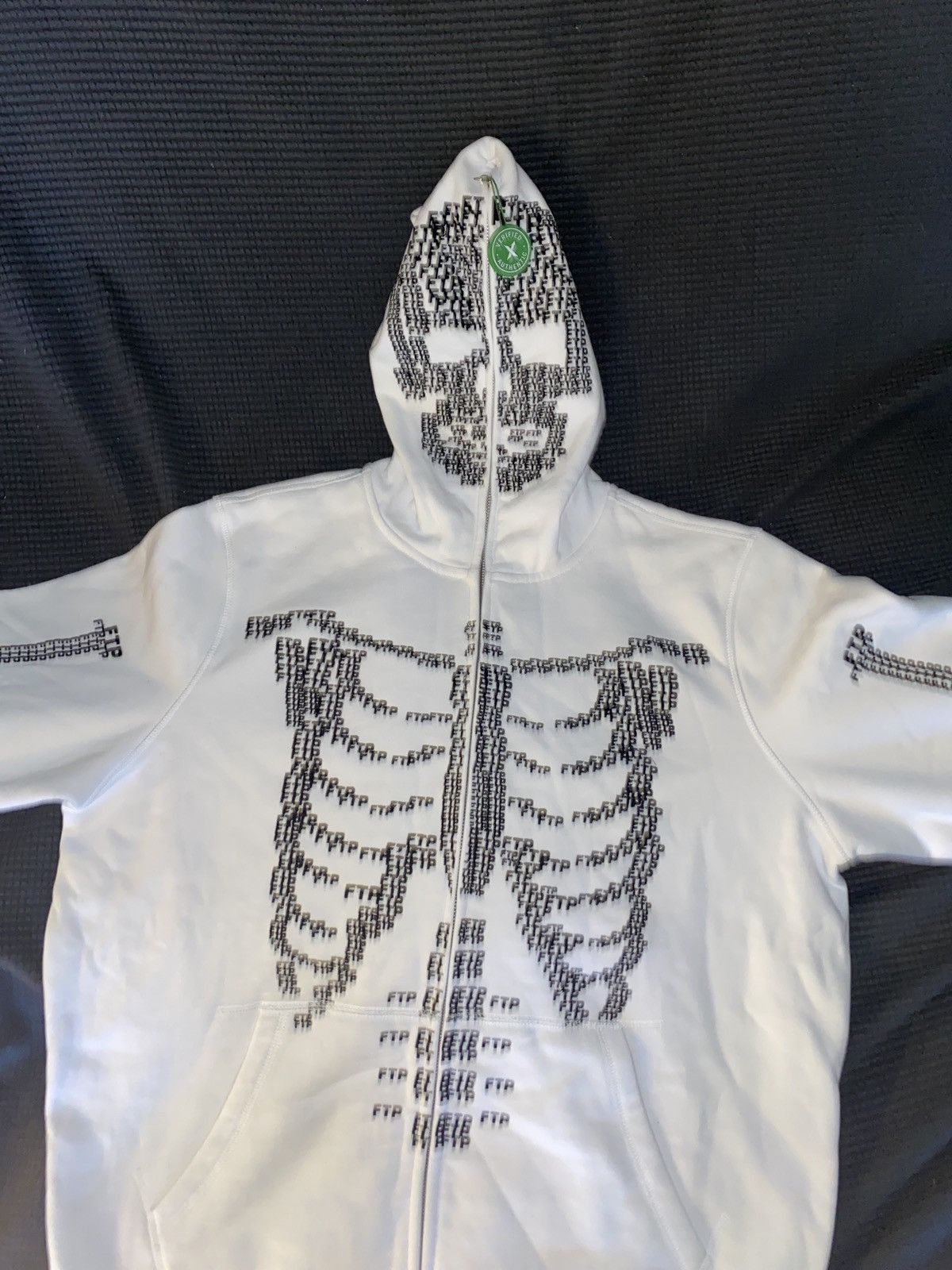 Fuck The Population FTP SKELETON FULL ZIP HOODIE(WHITE) | Grailed