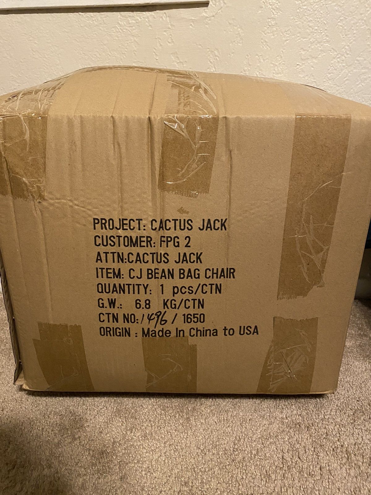 Travis Scott Cactus Jack Bean Bag Chair | Grailed