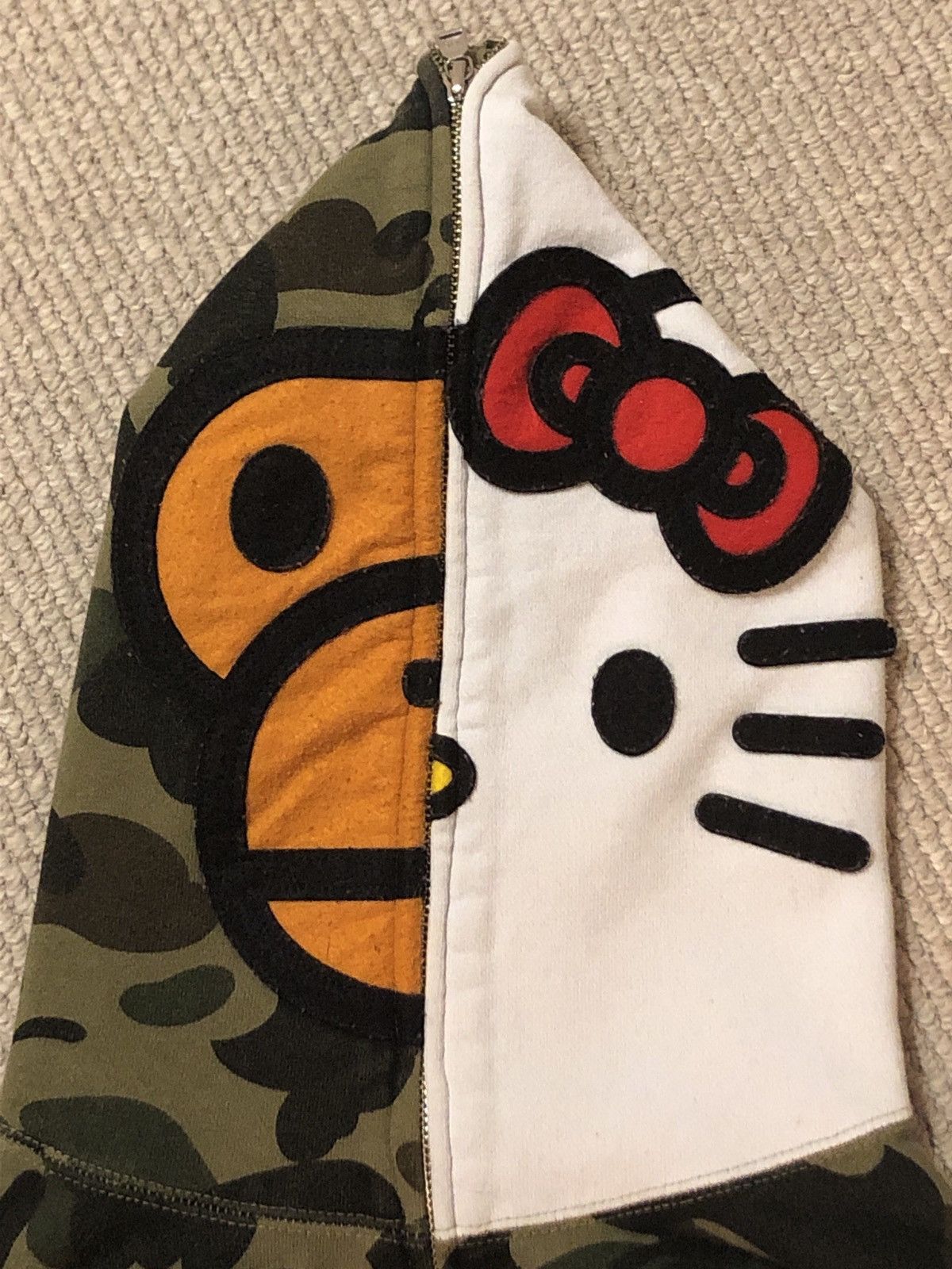 Bape Bape X Hello Kitty Split Face 1st Camo Full Zip Hoodie - M | Grailed