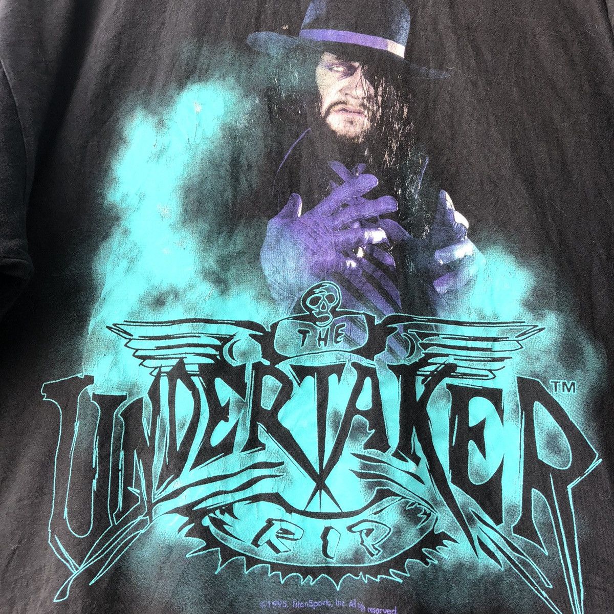 Vintage × Wwf Vintage 1995 UNDERTAKER R.I.P Bootleg wwf T-Shirt | Grailed