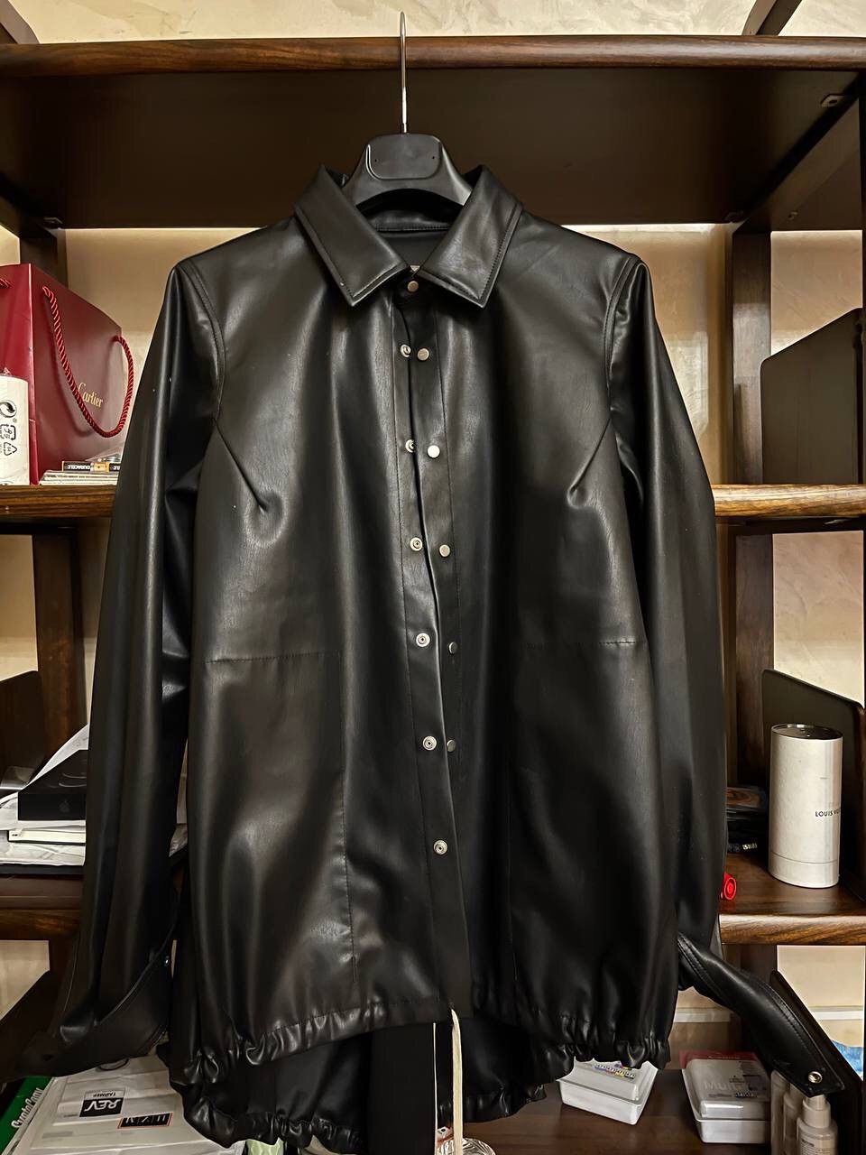 Rick Owens RICK OWENS DRKSHDW faux leather shirt jacket | Grailed