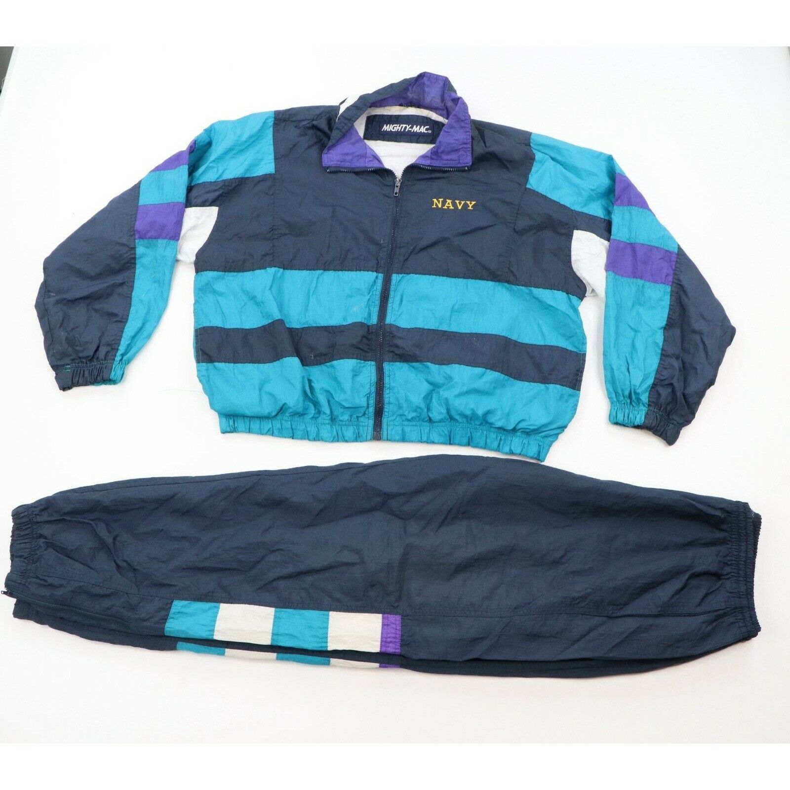 Streetwear × Vintage Vintage 90s United States Navy Color Block Track ...
