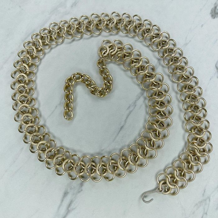 Other Gold Tone Ladder Chainmail Belly Body Chain Link Belt | Grailed