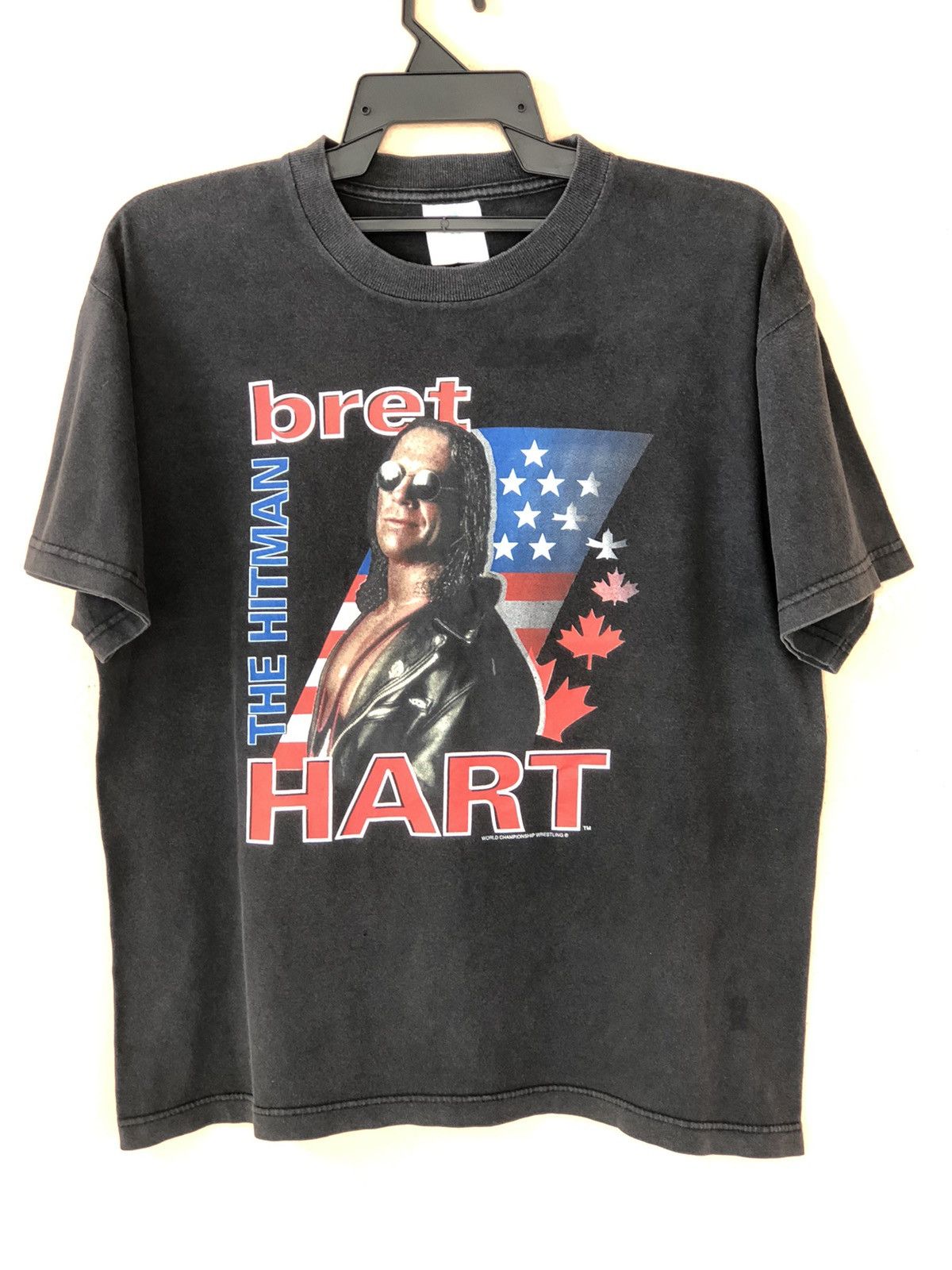 Vintage Vintage 90s Bret Hart THE HITMAN Wrestling Tee | Grailed