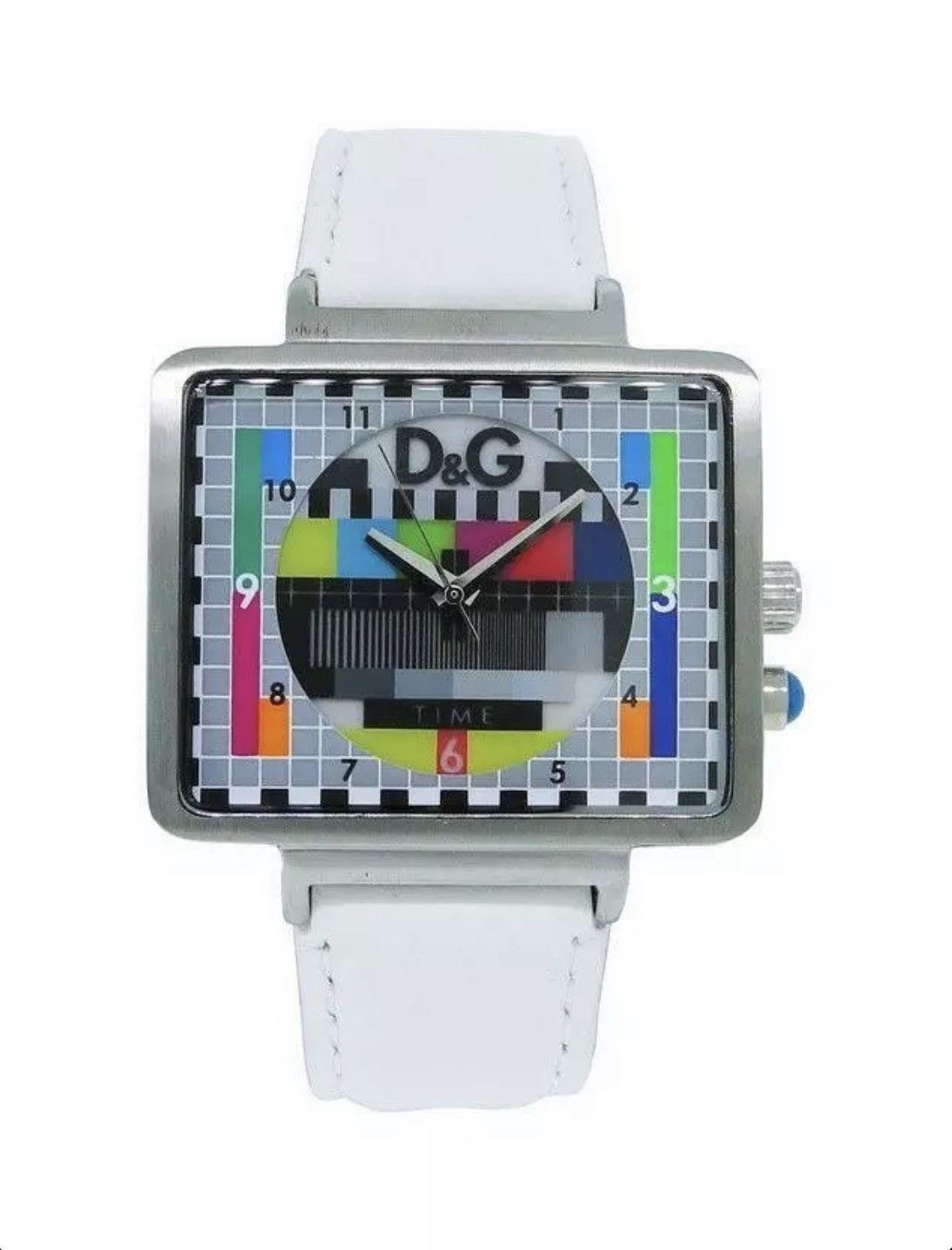 Dolce & Gabbana Dolce & Gabbana Time Men's Analog Retro TV Style White ...