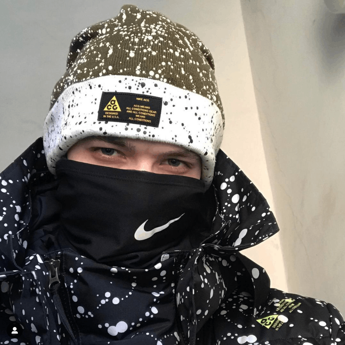Errolson Hugh × Nike ACG NIKELAB ACG paint splatter beanie | Grailed