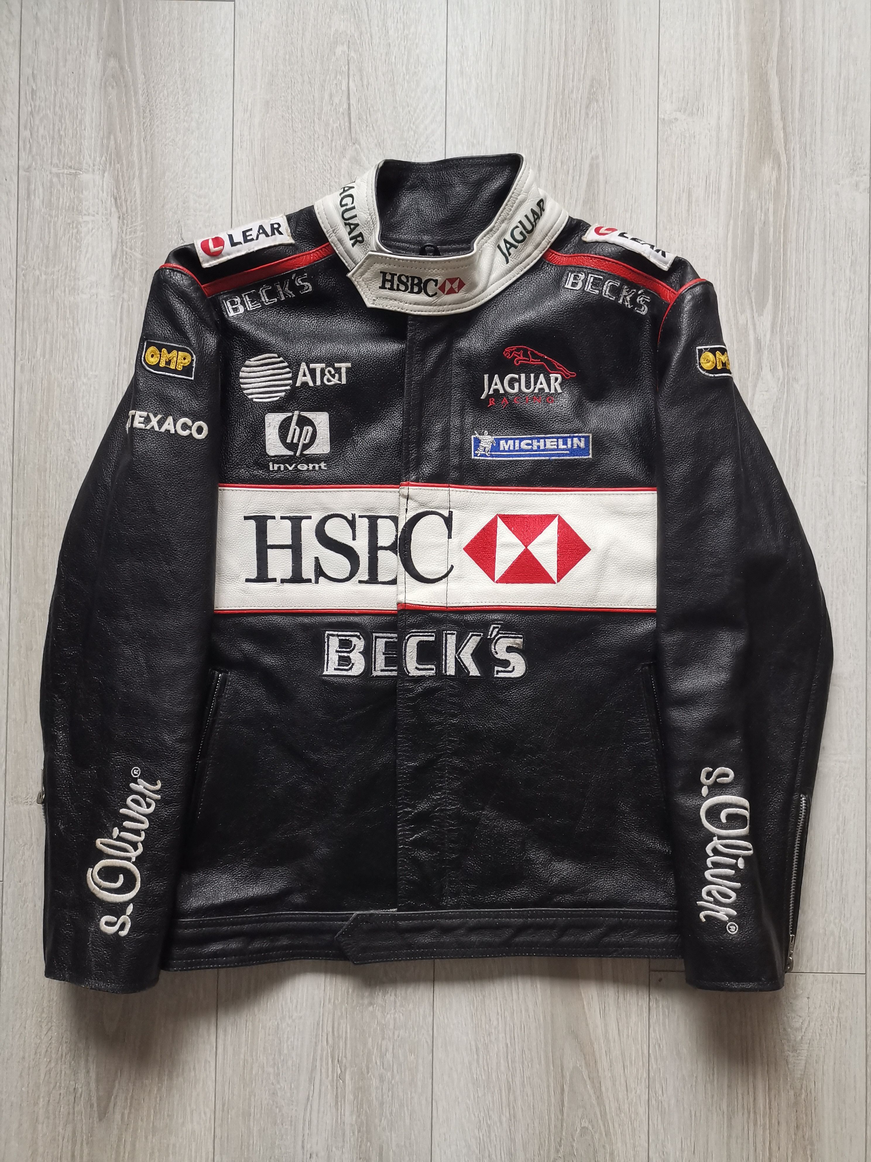 Leather Jacket × Racing × Vintage 🔥Vintage JAGUAR racing leather jacket ...
