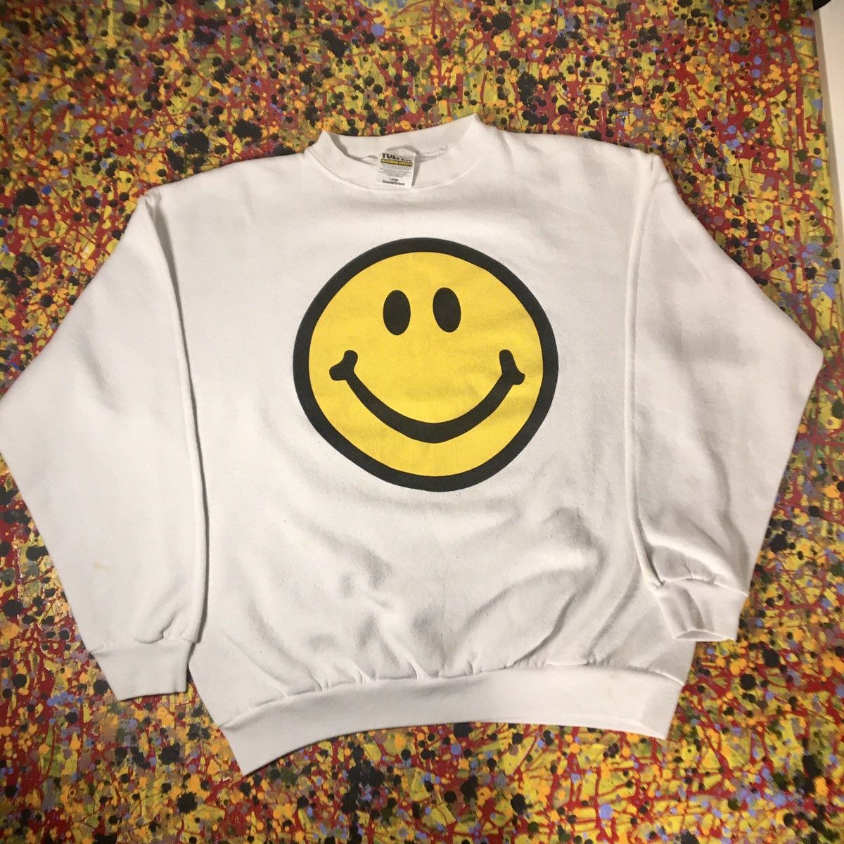 Vintage Vintage 90s Smiley Face Crewneck | Grailed