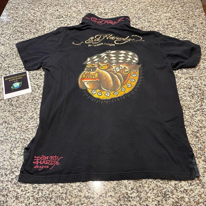 Ed Hardy ICONIC ED HARDY BULLDOG S/S POLO | Grailed