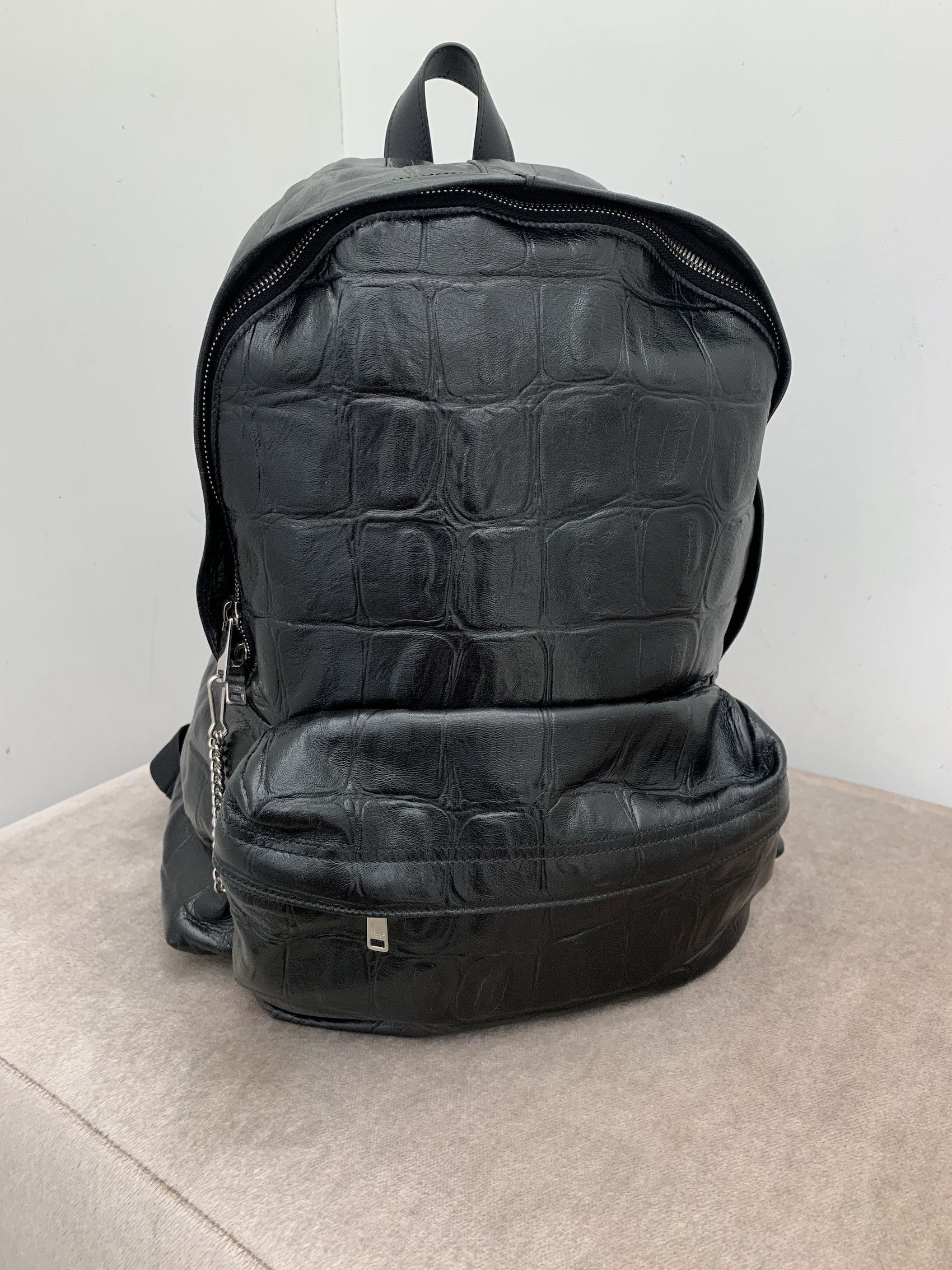 Celine × Hedi Slimane FINAL DROP / SS'19 Backpack Croc Embossed ...