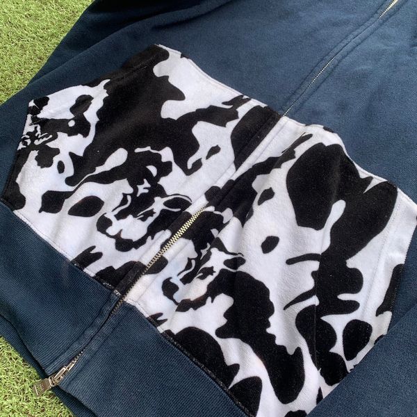 Bape BAPE cow full zip hoodie Navy | Grailed