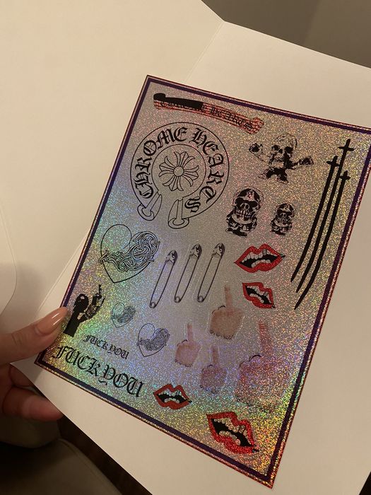Chrome Hearts Chrome Hearts Iridescent Classic Mouth Sticker Set | Grailed