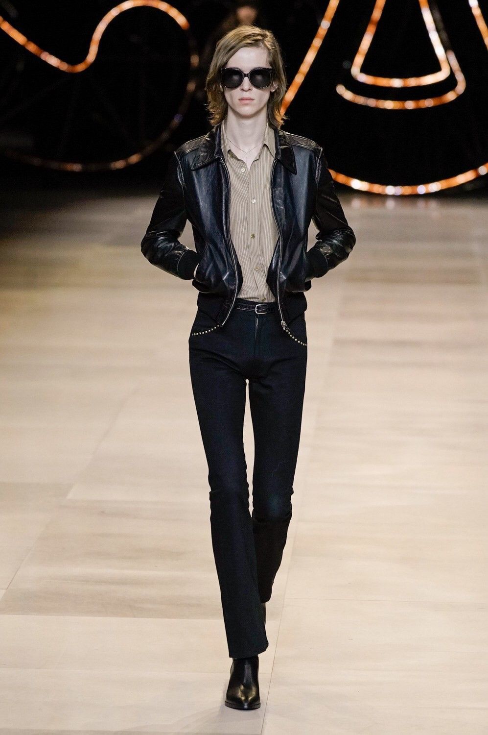 Celine FW20 BLACK STUDDED DYLAN FLARED JEANS | Grailed
