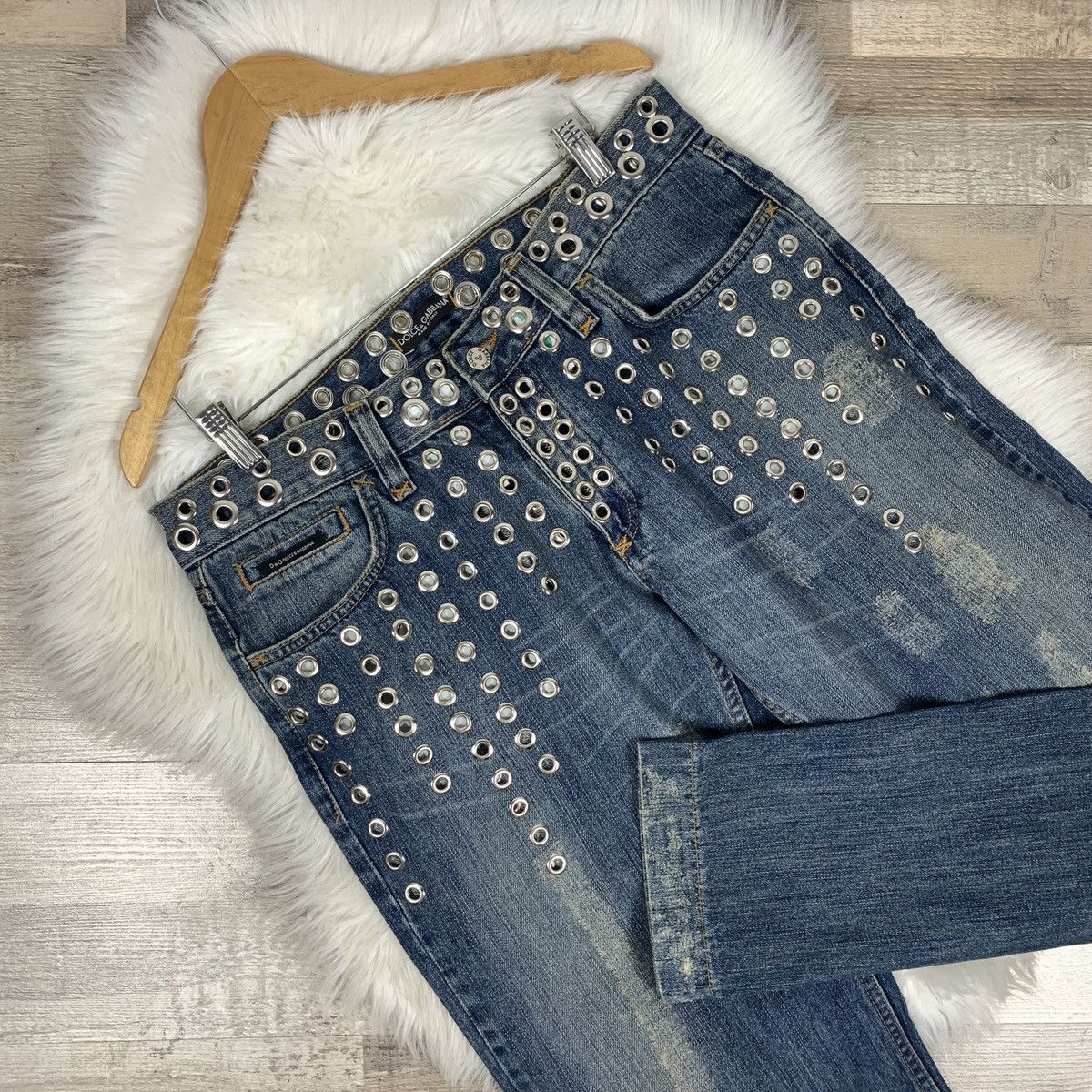 Dolce & Gabbana × Vintage Dolce & Gabbana S/S 2006 Eyelets Jeans | Grailed