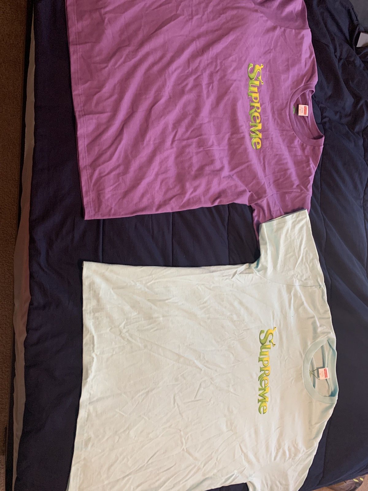 Supreme Supreme/Shrek XL purple and turquoise 2 for 1 | Grailed