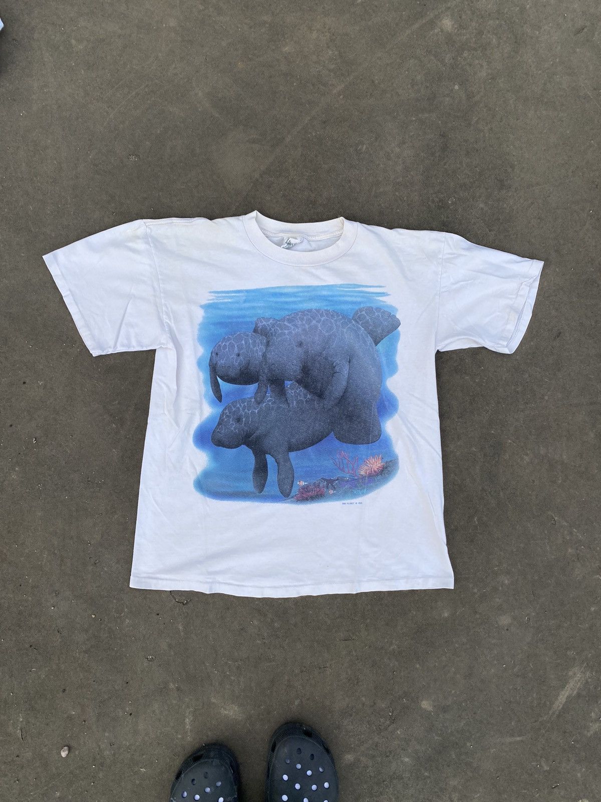 Made In Usa × Streetwear × Vintage Vintage manatee graphic planet t ...