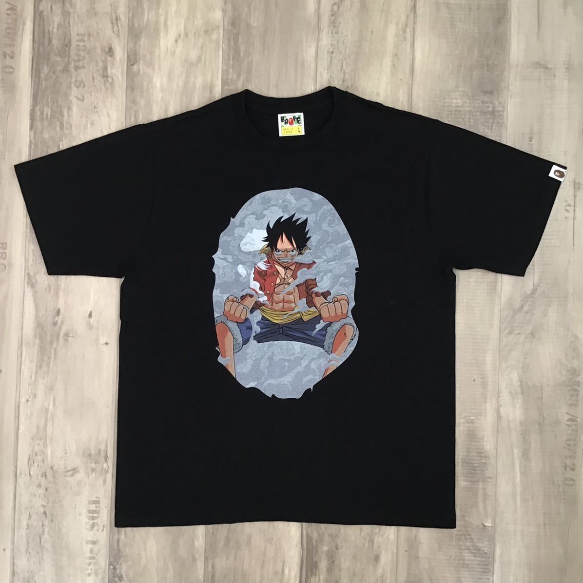 Bape BAPE× onepiece Luffy gear second T-shirt Black | Grailed