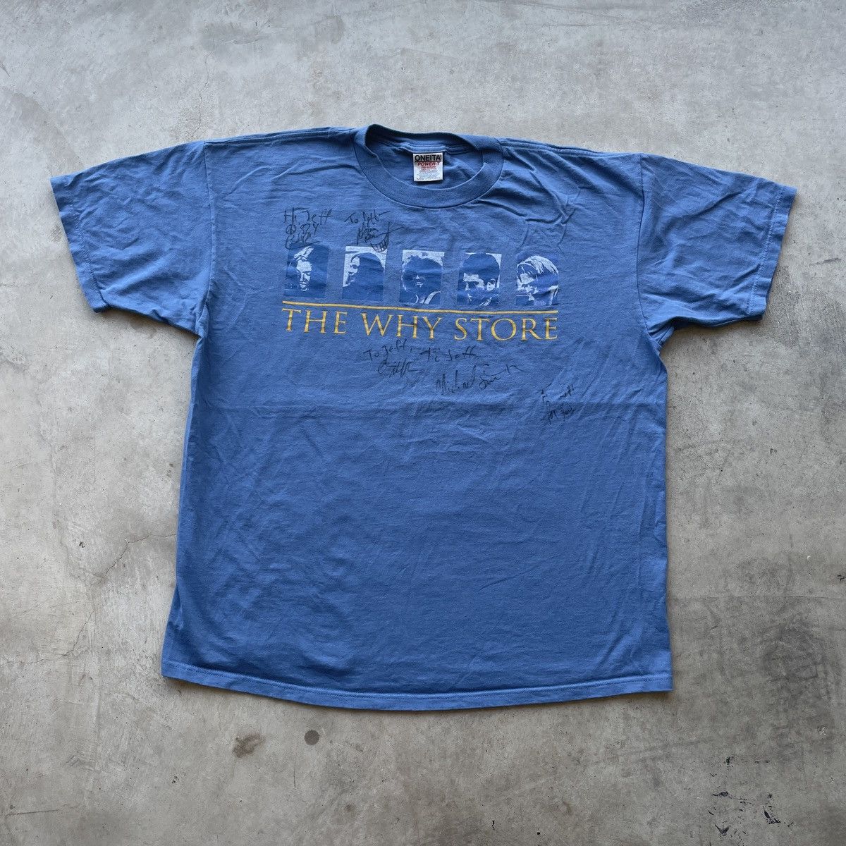 Vintage THE WHY STORE Winterland Chris Shaffer Tour Shirt XL SIGNED ...