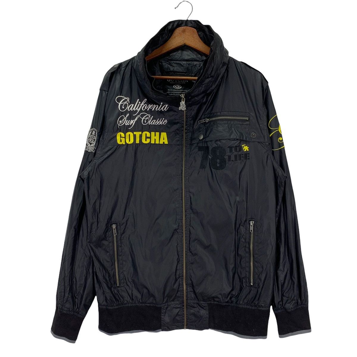 Gotcha × Surf Style Vintage Gotcha Surfboard Nylon Jacket | Grailed