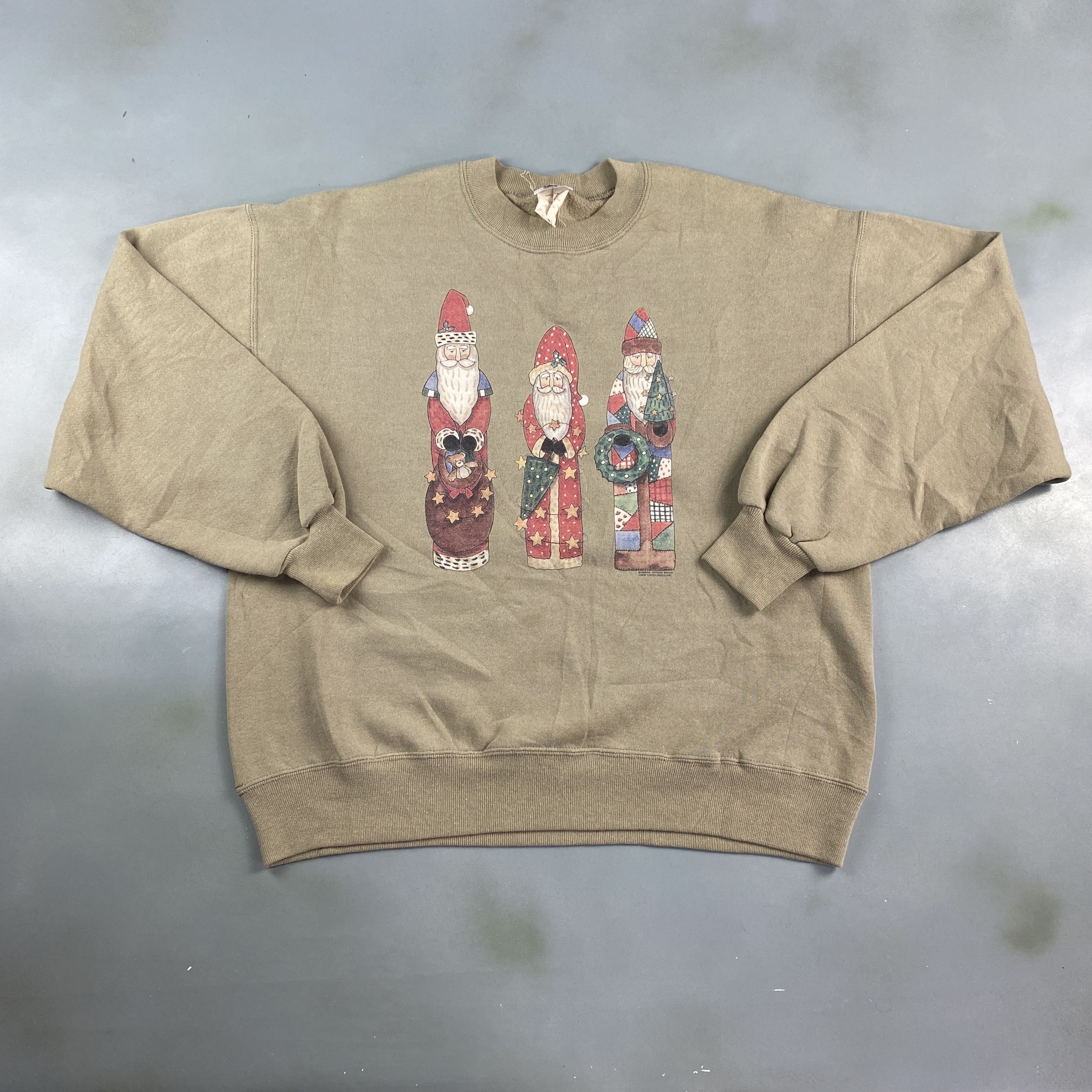Vintage Vintage Debra Jordan Bryan Xmas Art Print Sweatshirt | Grailed