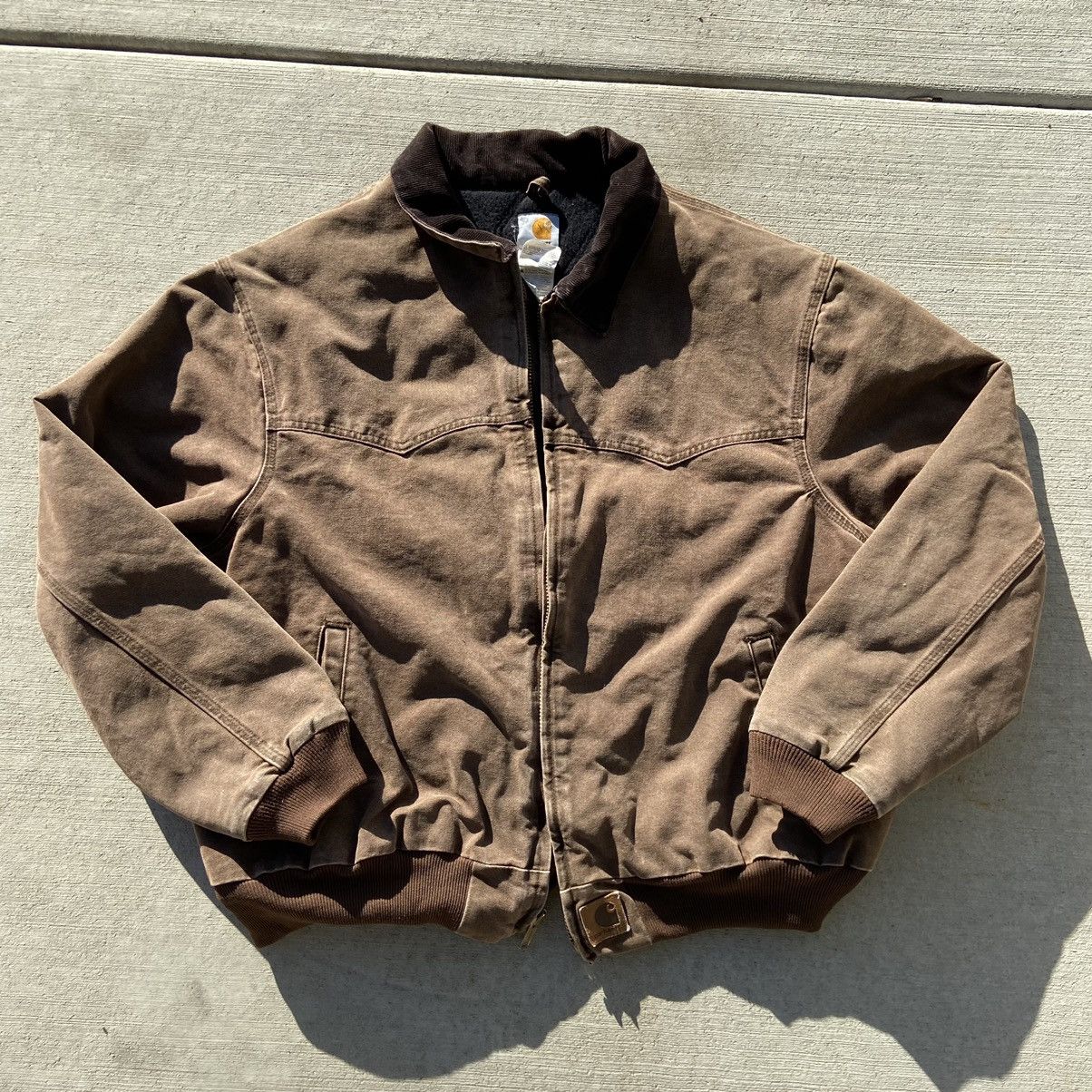 Carhartt × Streetwear × Vintage Vintage Carhartt Mocha Santa Fe Zip up ...
