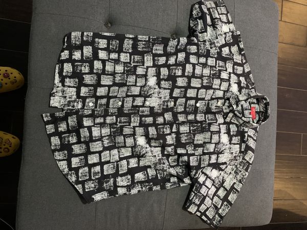 Supreme Block Print button up | Grailed