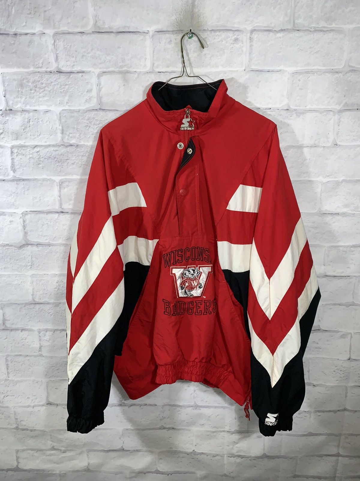 Vintage Red Starter Wisconsin Badgers Light Jacket | Grailed