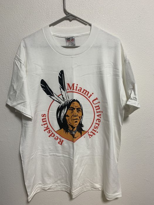 Vintage Vintage 90s Miami University Redskins Tee | Grailed