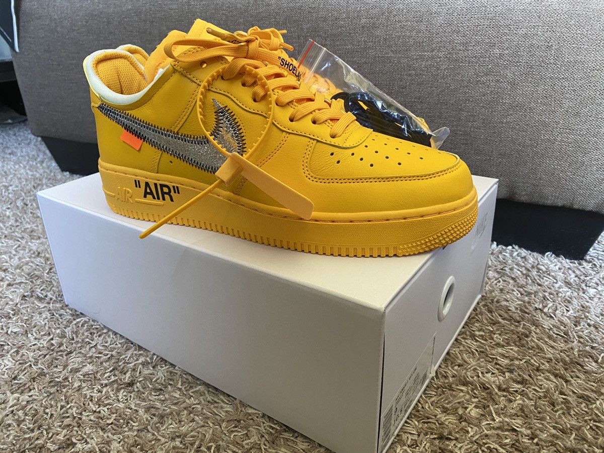 Nike × Off-White Off White x Nike Air Force 1 University Yellow ...