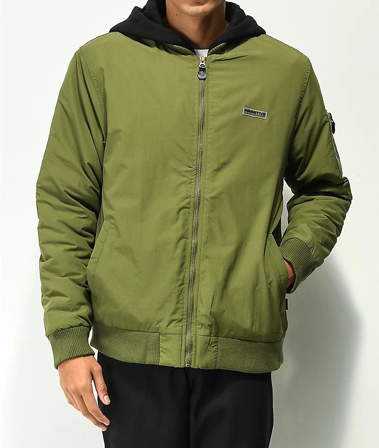 Primitive Primitive x Naruto Shippuden Green Bomber Jacket | Grailed
