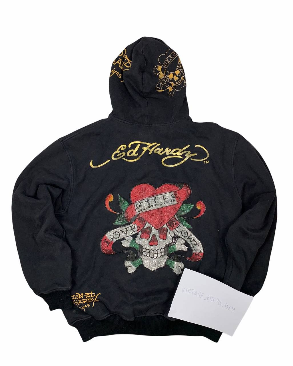 Ed Hardy × Vintage ed hardy vintage hoodie big logo japansee brand ...