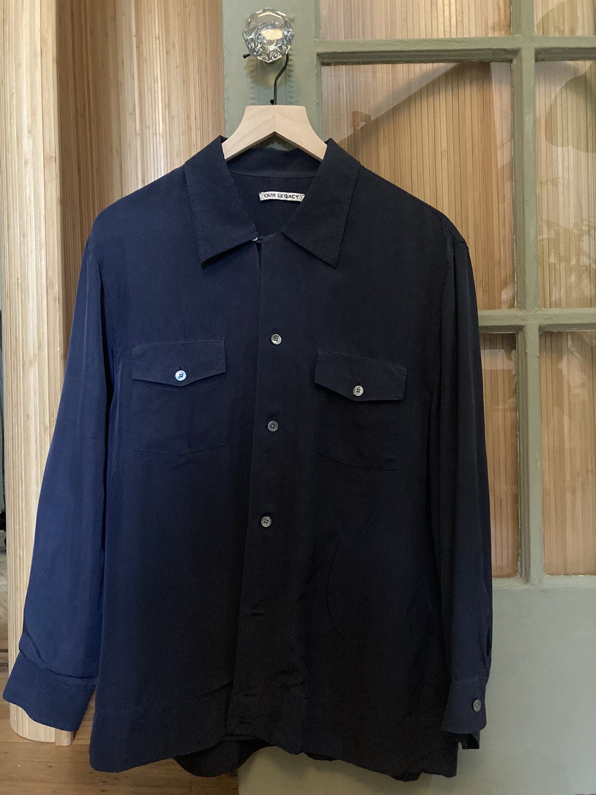 Our Legacy Our Legacy Blue Cupro P.X. Shirt | Grailed