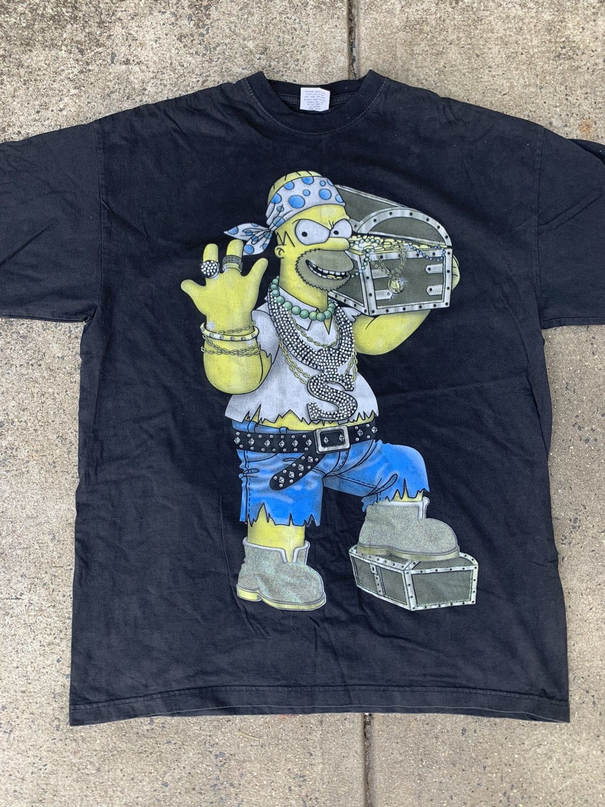 The Simpsons × Vintage Vintage Gangster Homer Simpson Shirt | Grailed