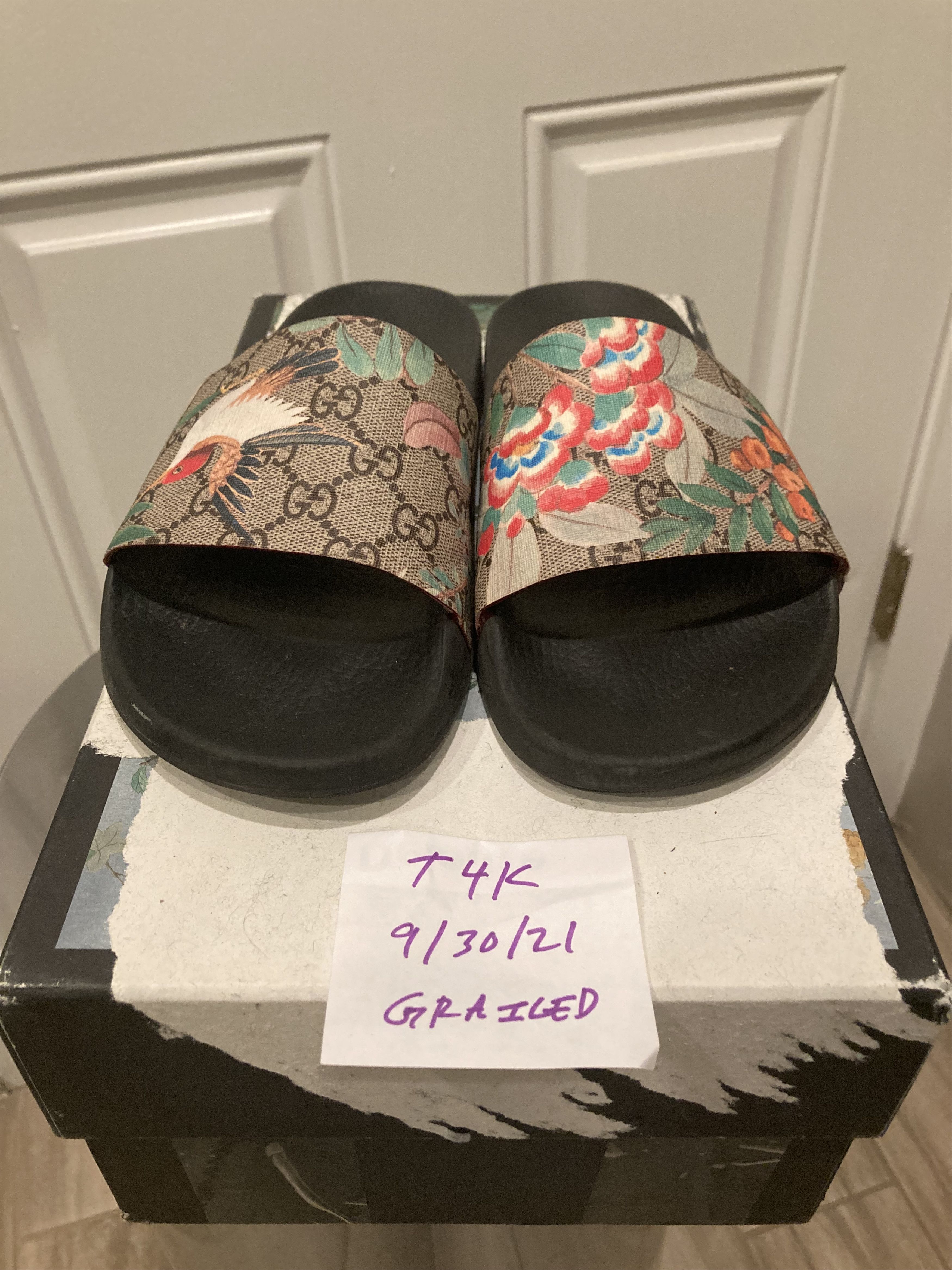 Gucci Gucci Tian Bird Floral Slides | Grailed