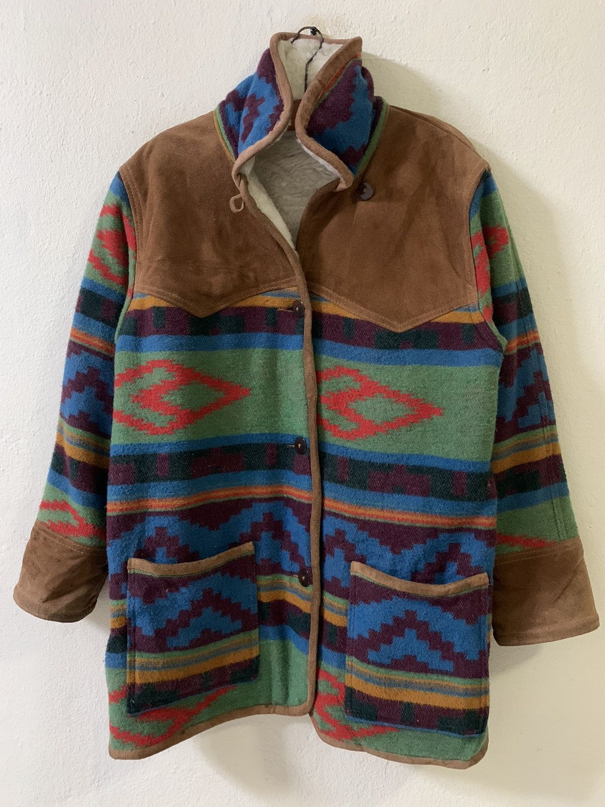Leather Jacket Leather Master Aztech Navajo Leather Wool Jacket | Grailed