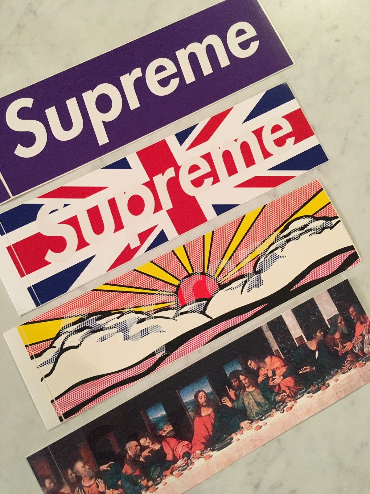 Supreme Union Jack Last Supper Lichtenstein Purple | Grailed