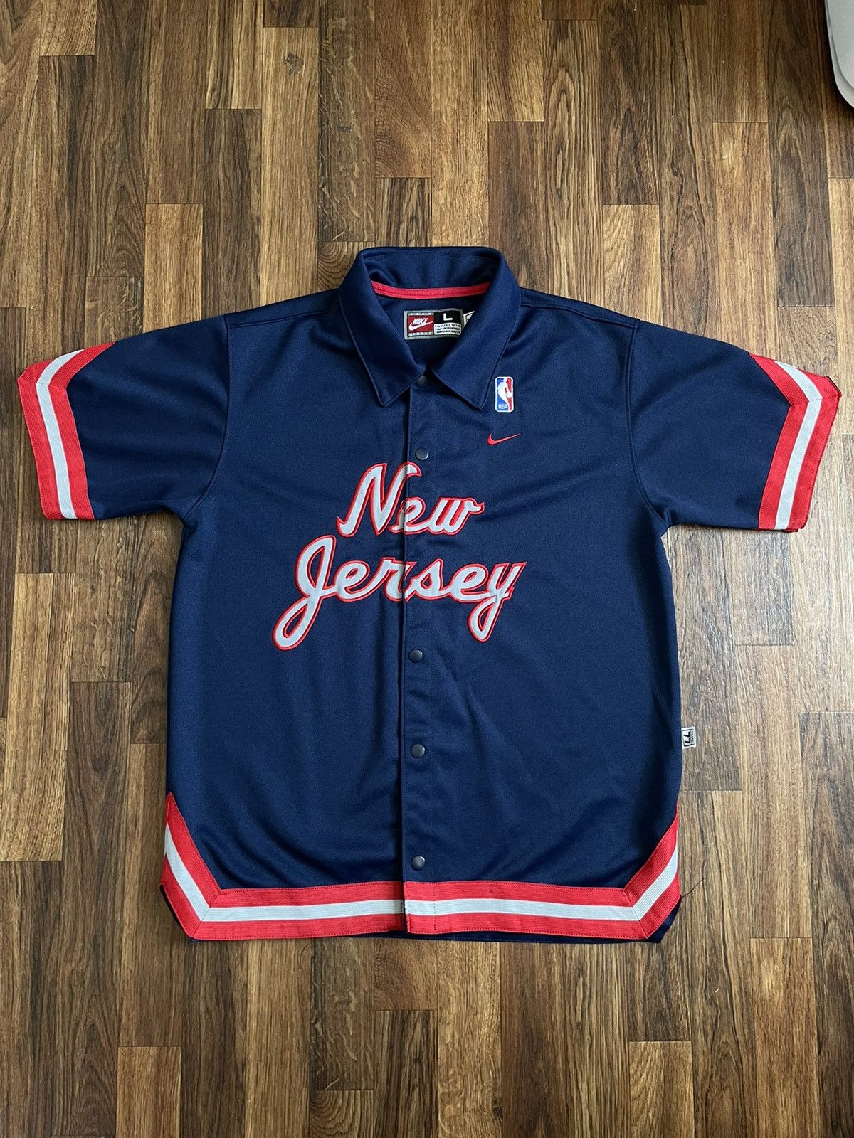 NBA × Nike Nike New Jersey Authentic Button Up Jersey | Grailed